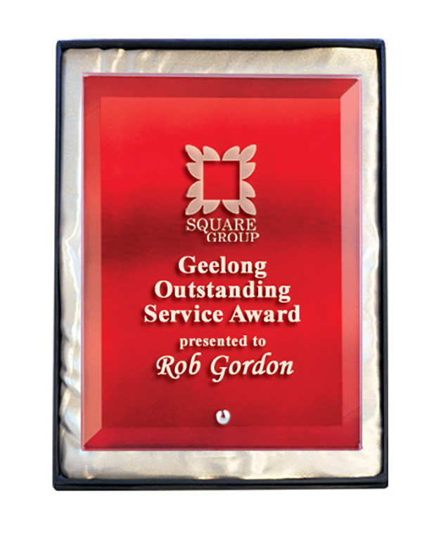 1270-3R: Laser Glass Rectangle-Red